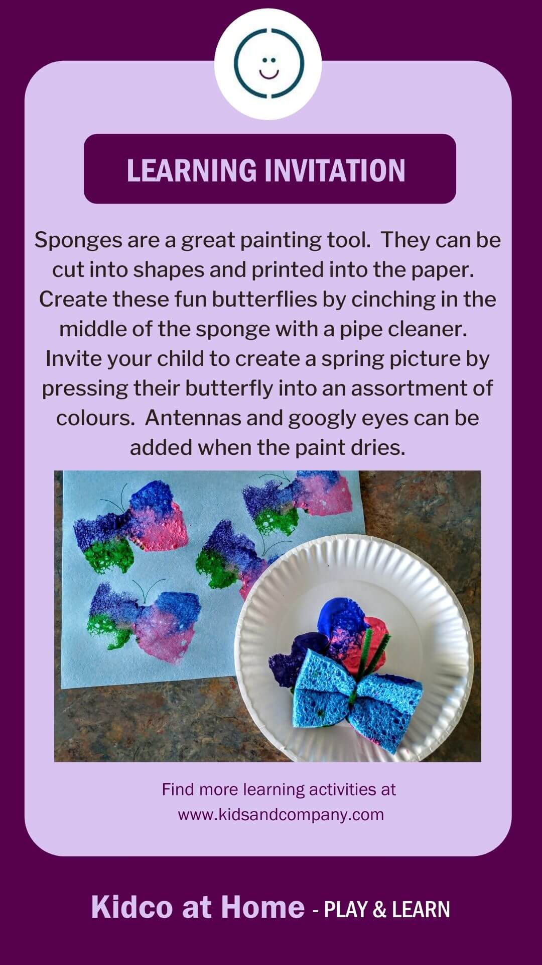 Butterfly Sponge Printing - Kids & Company